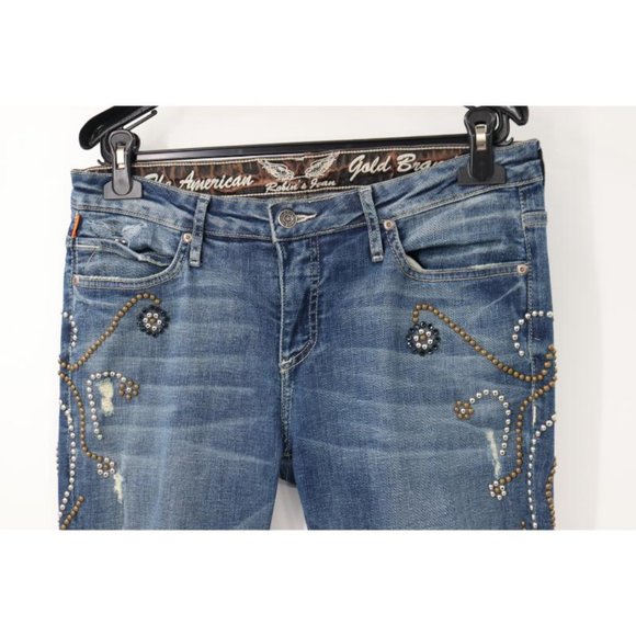 Robin's Jean | Jeans | Robins Jean Jeans Womens 32 Skinny Rhinestone ...